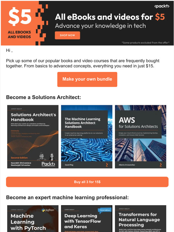 Packt: Expert-Recommended Tech Learning on a Budget: 3 Books for $15 ...