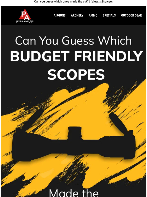 Pyramyd Air: Top Scopes for 2022! | Milled