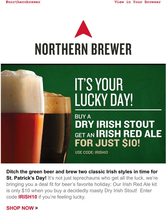 Northern Brewer: $10 Irish Red Ale Kits🍀 It’s Your Lucky Day! | Milled