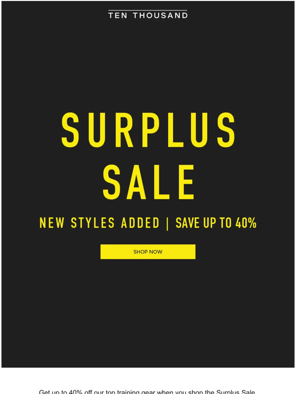 Ten Thousand: Surplus Sale: New Styles Added | Milled