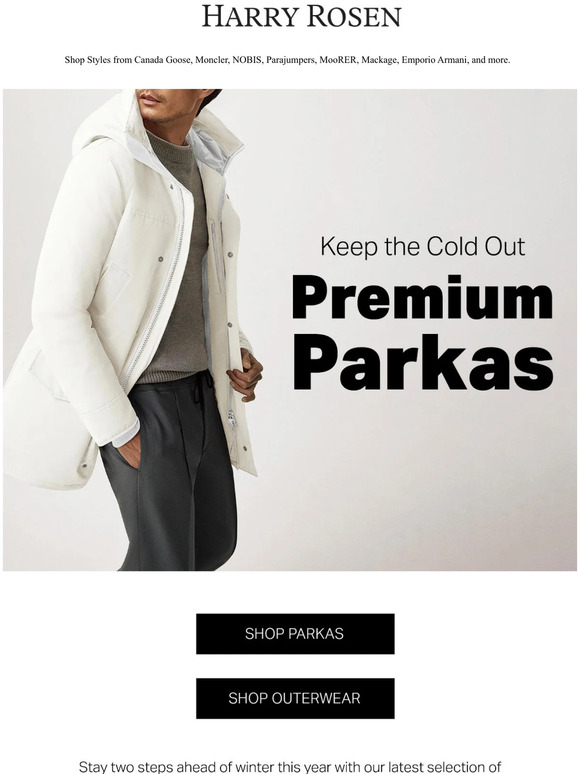 Harry Rosen: Keep the Cold Out in Premium Parka Coats | Milled
