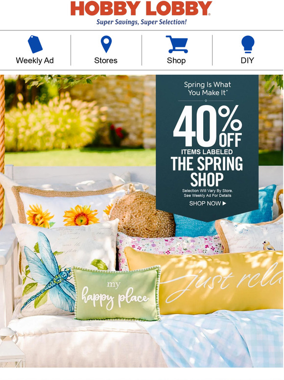 Hobby Lobby: Brighten Up With 40% Off The Spring Shop® | Milled