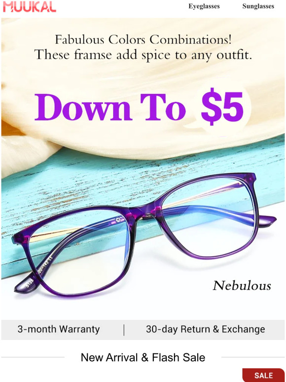 Muukal: 2023 New Glasses, Starting at $5! | Milled