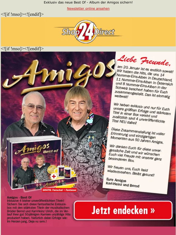 Shop24direct: Neue AMIGOS CD-Box jetzt entdecken und vorbestellen! | Milled