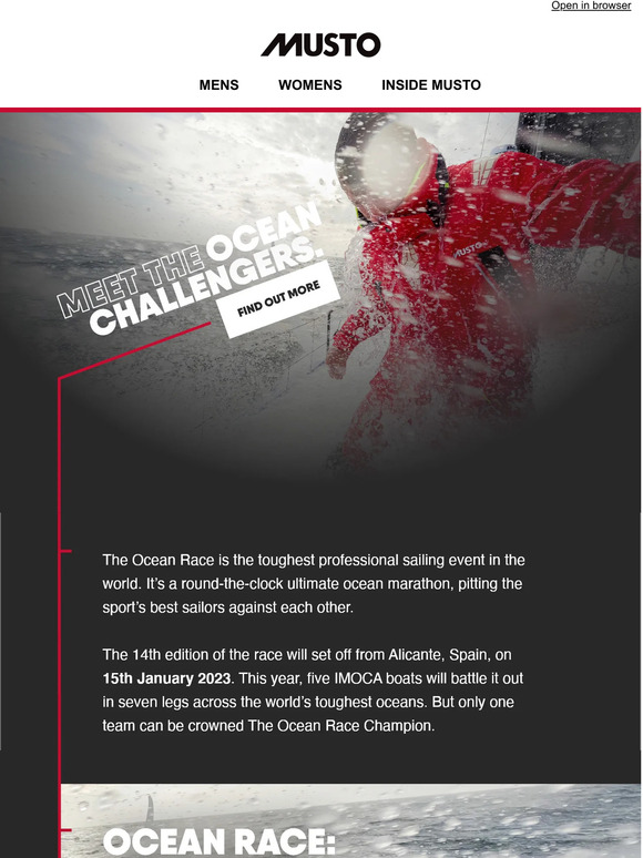 Musto: Introducing ... The Ocean Race | Milled