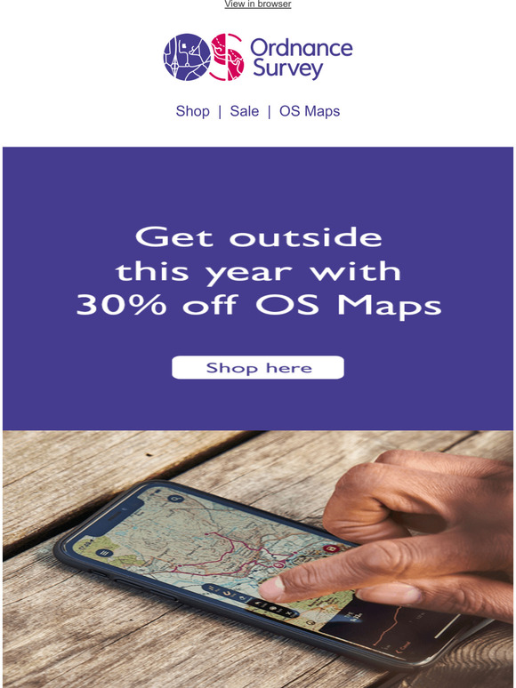 Ordnance Survey: Get outside in 2023 with 30% off OS Maps | Milled