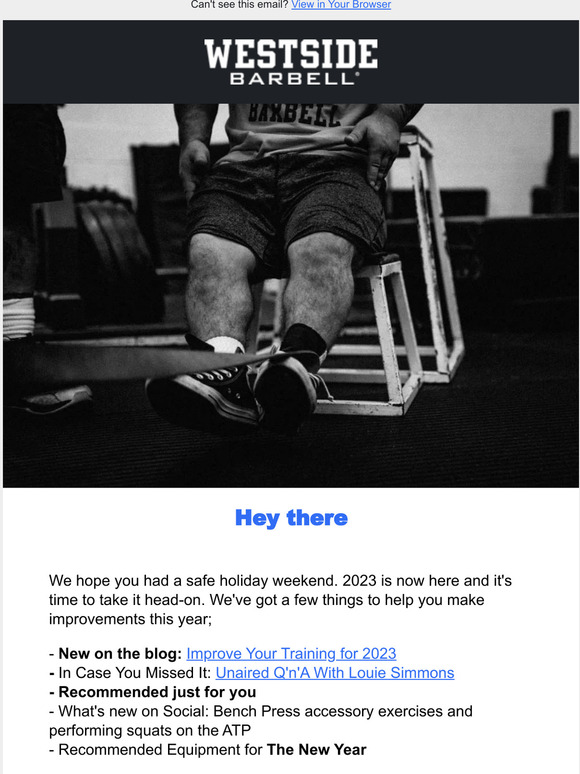 Westside Barbell: Westside Weekly - Improve Your Training for 2023 | Milled