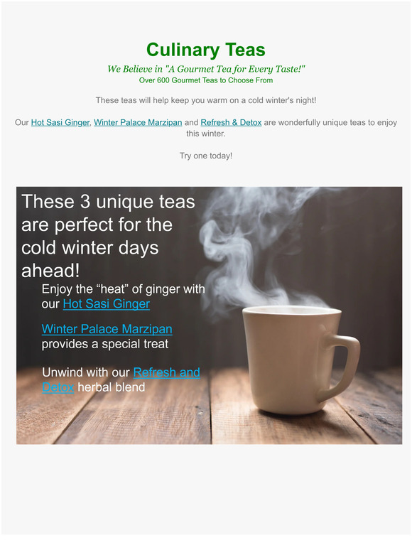 Culinary Teas: It's National Hot Tea Month! | Milled