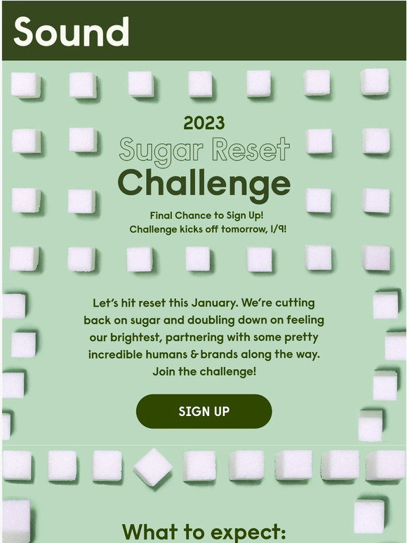 Sound: Our Sugar Reset Challenge Kicks off Tomorrow!💥 | Milled