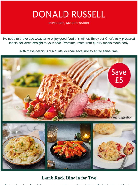 Donald Russell: Dine-in on Luxurious Lamb for 2 😋🍷 | Milled