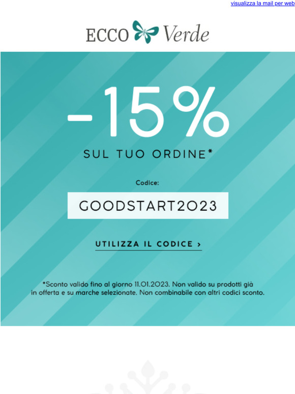 Ecco Verde: 15% di sconto per te! 🎉 Inizia il nuovo anno alla grande ...