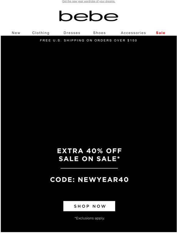 Bebe: TIME'S RUNNING OUT ON 40% OFF | Milled