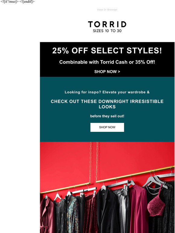 Torrid: Going soon: styles you might be interested in | Milled