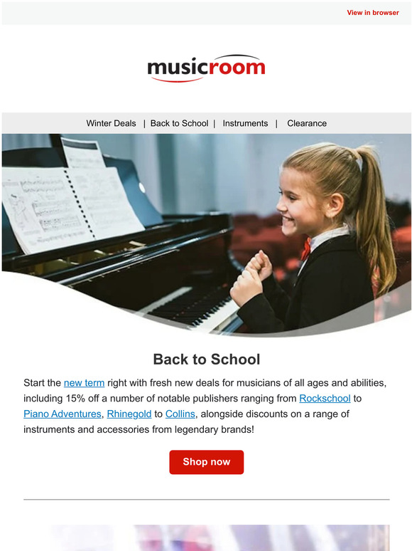 Musicroom.com: Back to School 🏫 | Milled