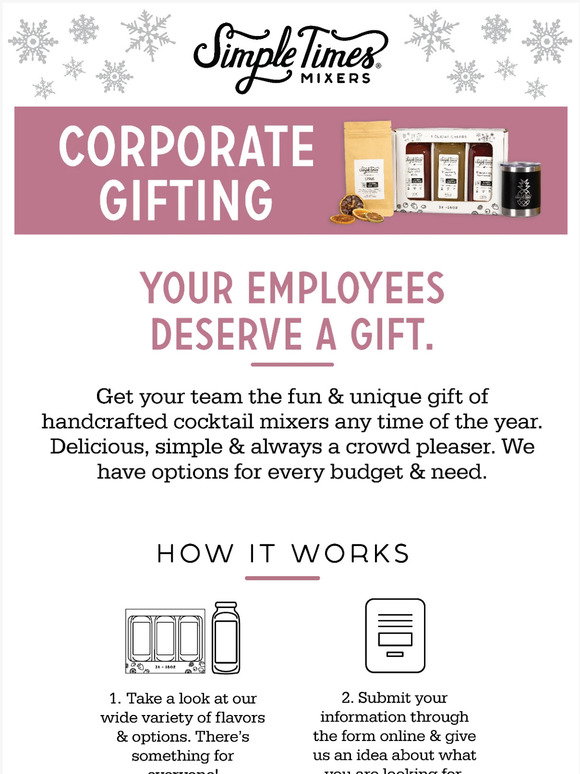Simple Times Mixers: Get your team the perfect corporate gift! | Milled