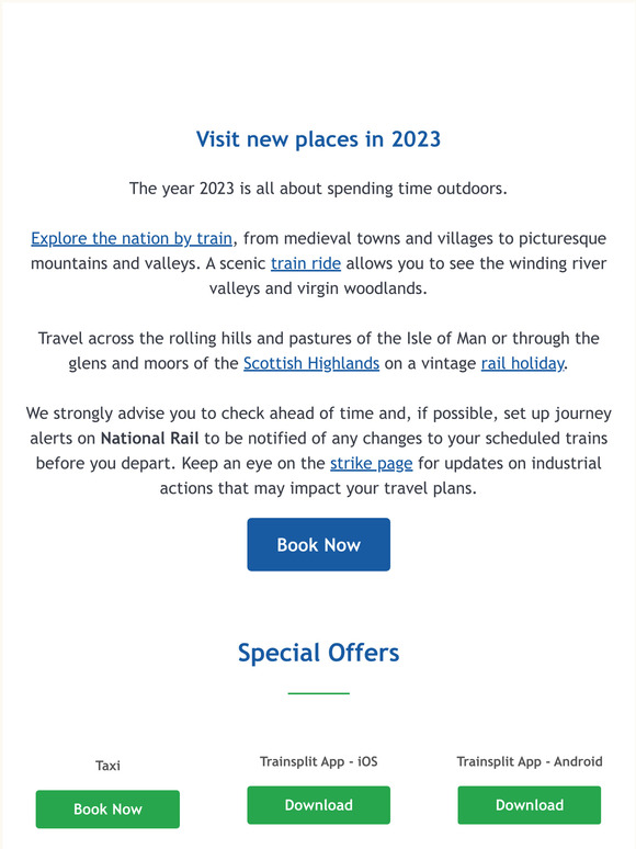 Raileasy: Visit new places in 2023 | Milled