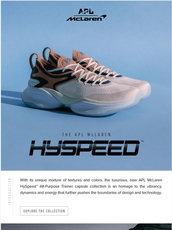 Athletic Propulsion Labs: JUST DROPPED: The APL McLaren HySpeed™ All ...