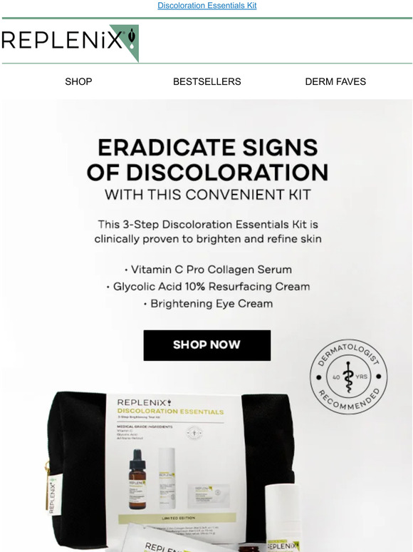 Replenix: Eradicate Signs of Discoloration and Hyperpigmentation | Milled