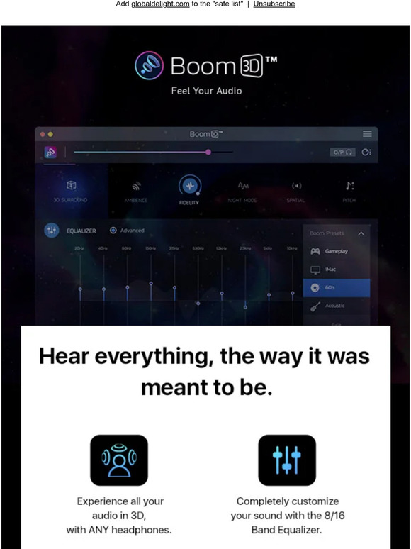 Global Delight: Pay just 25% for a lifetime license of Boom 3D for ...