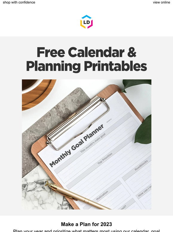 LD Products: Calendar and planning printables are here to help you plan ...