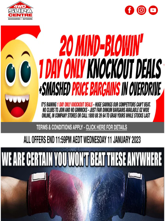 Supacentre: 20 Mind-Blowin' 1 Day Only Knockout Deals + Smashed Price ...