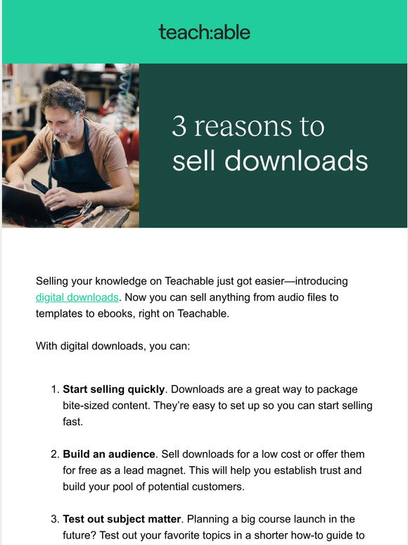 Teachable: 3 reasons to launch your business with digital downloads ...