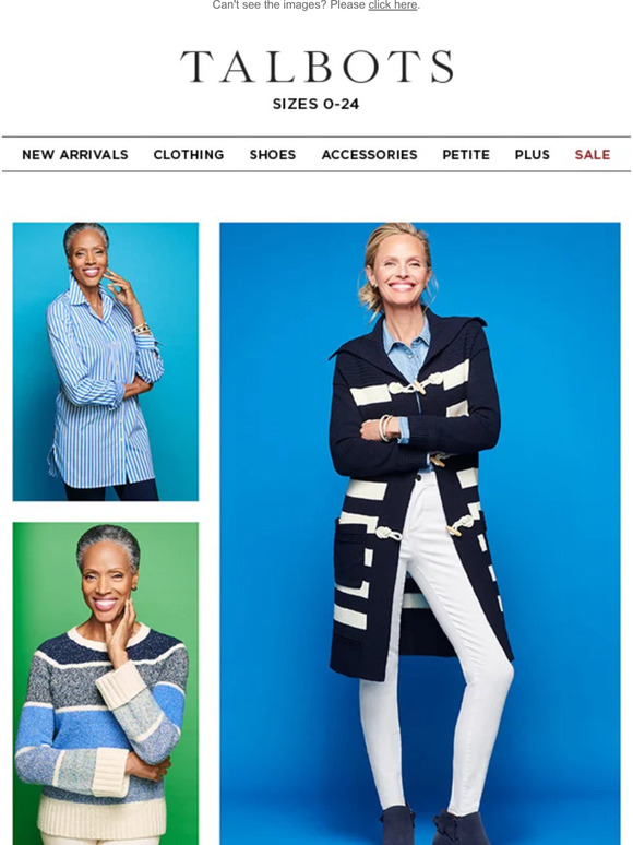 Talbots: You’ll want to LINE UP for these styles! | Milled