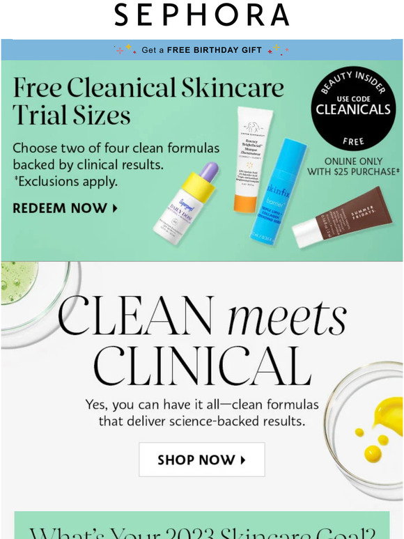 Sephora: Clean formulas + clinical results = your best skin ever | Milled