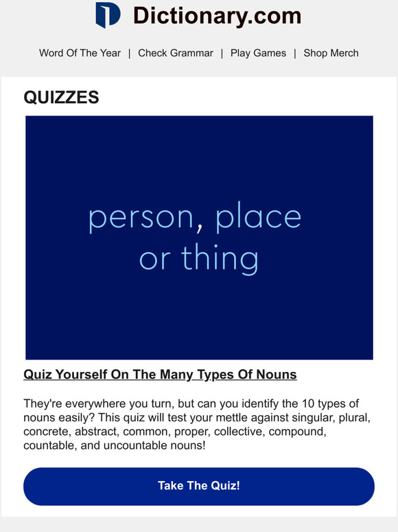 Dictionary.com: Grammar Check: Types Of Nouns | Milled
