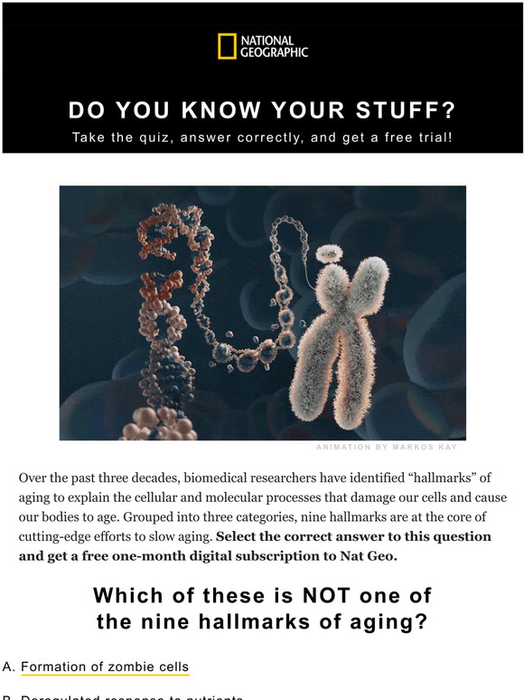 National Geographic: 💡 Pop Quiz: What are the key indicators of aging ...