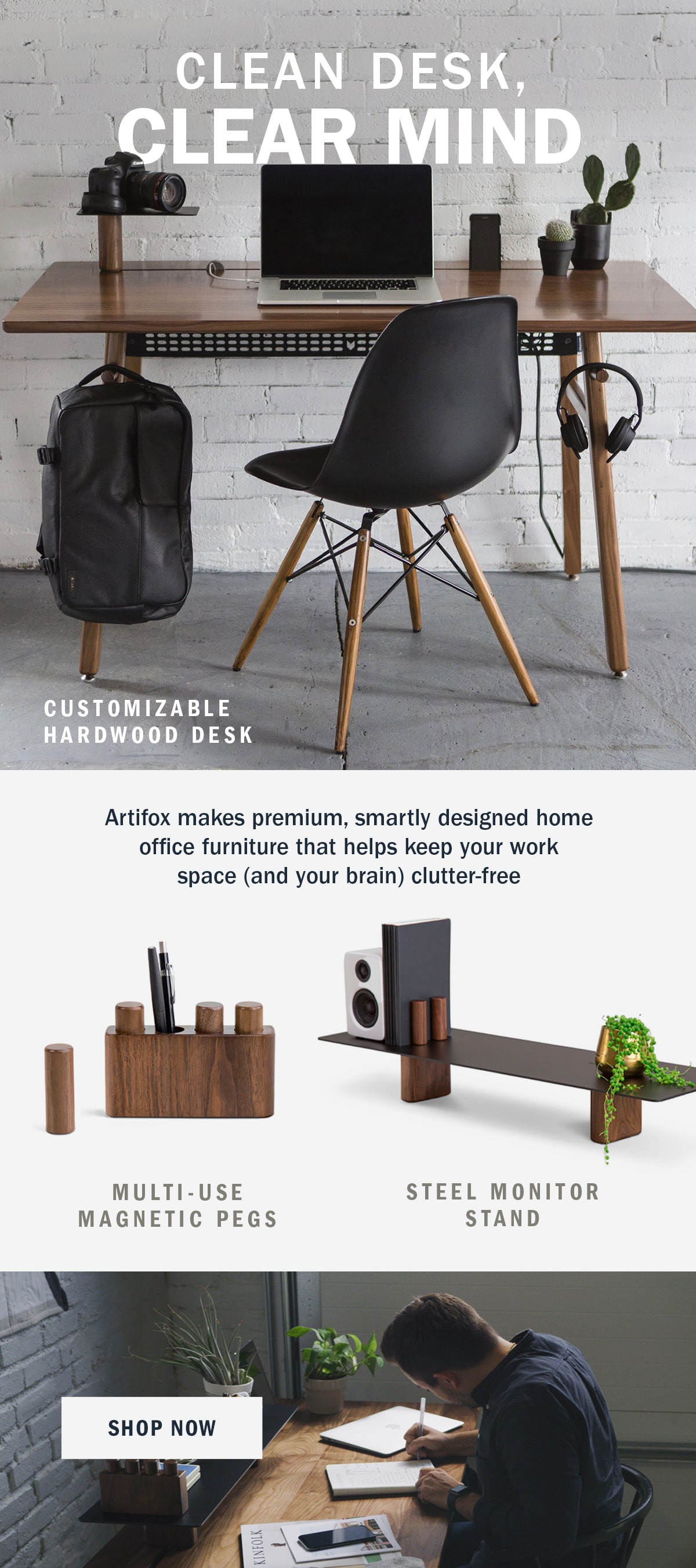 Huckberry: Clean Desk. Clear Mind. | Milled