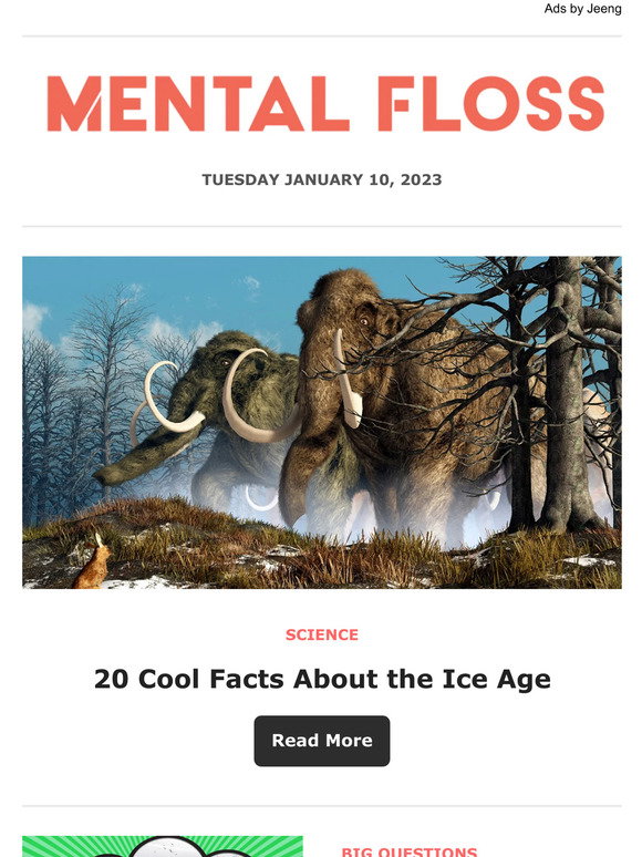 Mental Floss: 20 Cool Facts About the Ice Age | Milled
