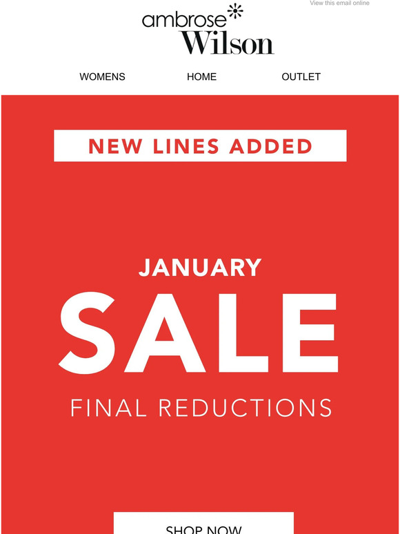Ambrose Wilson: ⚪ Shop unmissable savings - now with NEW lines added 🤩 ...