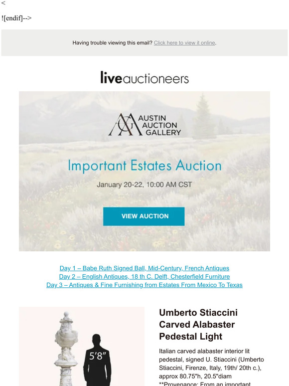 LiveAuctioneers: Babe Ruth, George III, Verner, Napoleon | Austin ...