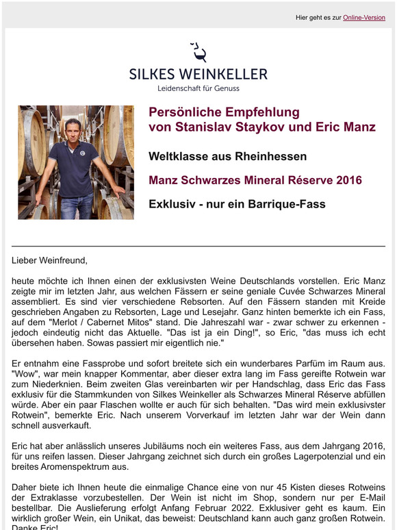 Silkes Weinkeller: Persönliche Empfehlung von Stanislav Staykov und ...