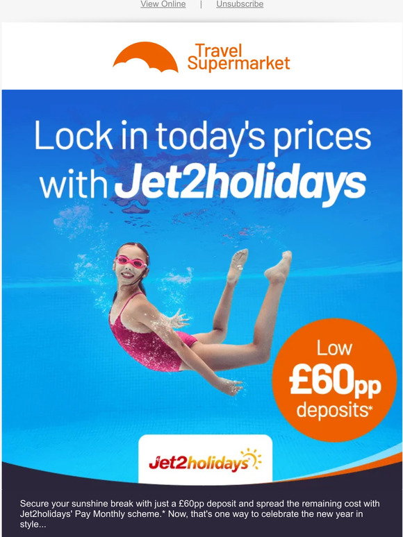 TravelSupermarket: Lock in today's prices with Jet2holidays 🏖️ | Milled