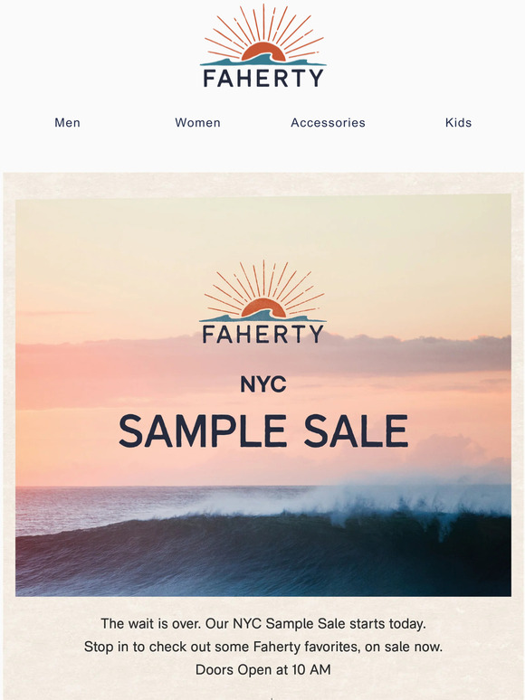 Faherty: Sample Sale Starts Today | Milled