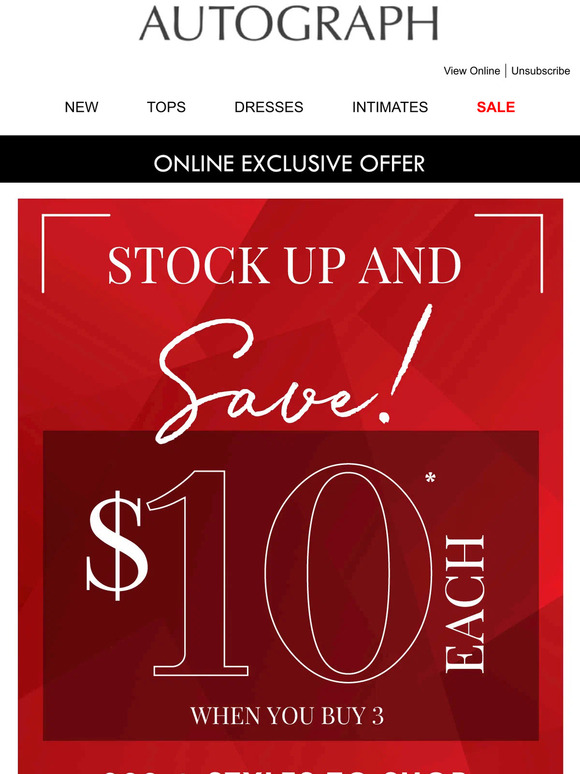 Autograph Fashion: Open ASAP 💥 $10 When You Buy 3 for 3 Hrs Only! | Milled