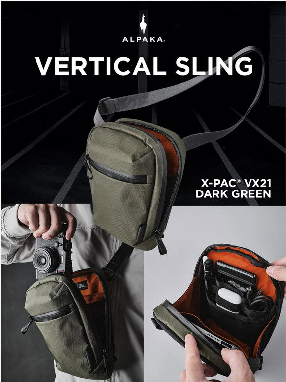 ALPAKA: [NEW] Dark Green Vertical Sling | Milled
