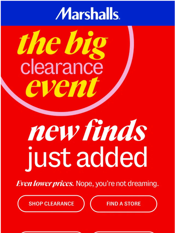 Marshalls: Hurry, NEW clearance finds are here (!) | Milled