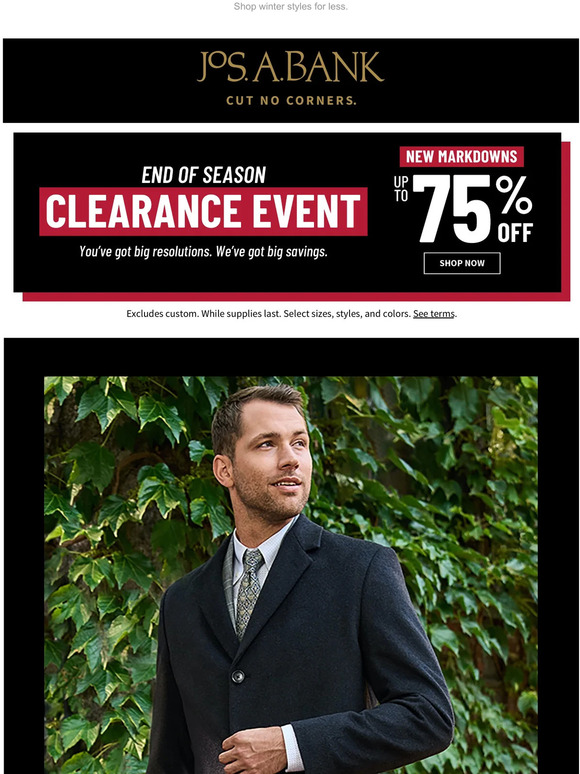 Jos. A. Bank: CLEARANCE OUTERWEAR. | Milled