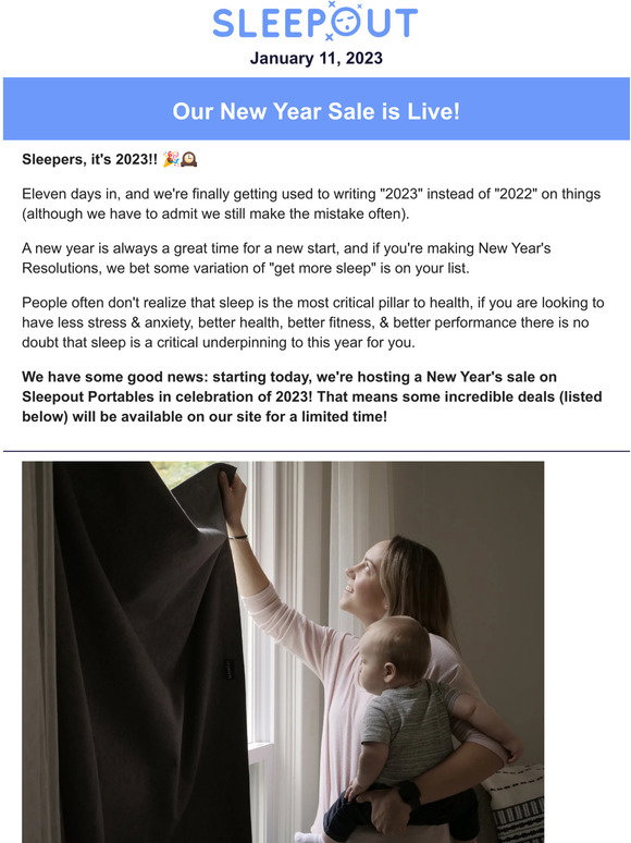 Sleepout: Sleepers, We're Kicking Off 2023 with a Special Deal! | Milled