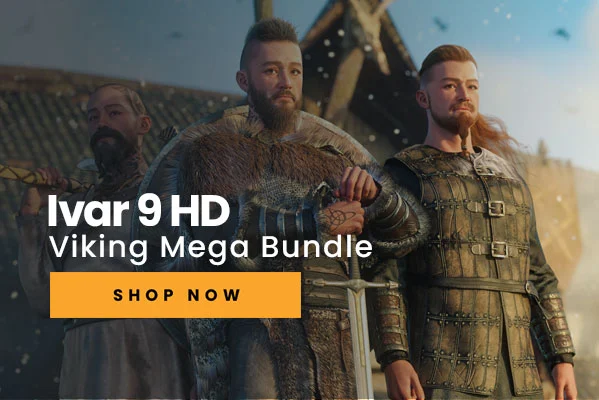 DAZ 3D: Ivar 9 HD Viking Mega Bundle - Valhalla Awaits | Milled