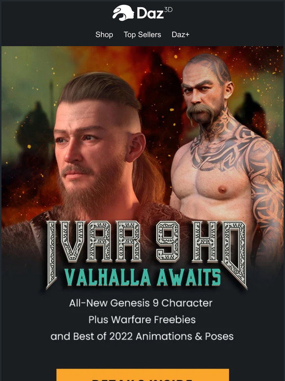 DAZ 3D: Ivar 9 HD Viking Mega Bundle - Valhalla Awaits | Milled