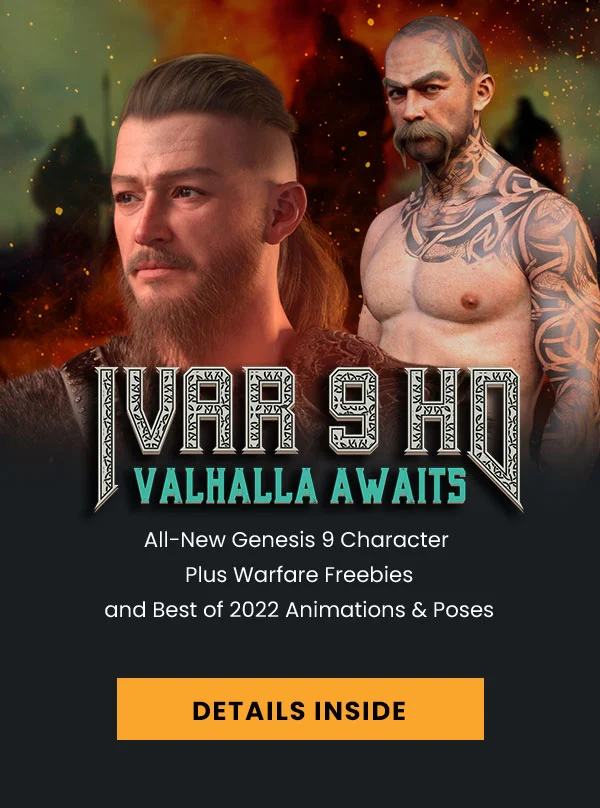 DAZ 3D: Ivar 9 HD Viking Mega Bundle - Valhalla Awaits | Milled