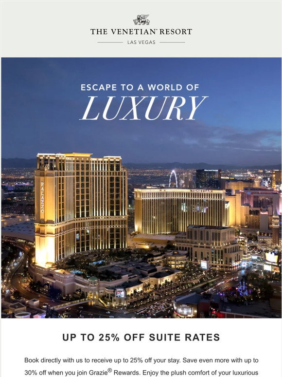 The Venetian Resort: There’s Still Time To Book Your Offer | Milled