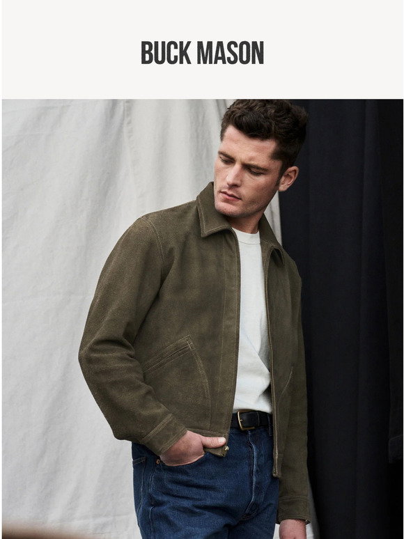 Buck Mason: Rambler Suede Rider Jacket | Milled
