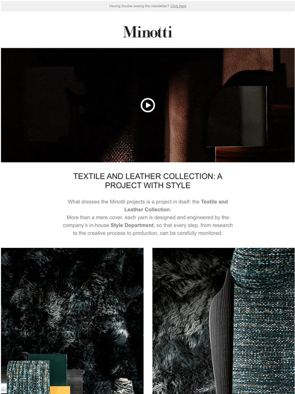 Minotti: TEXTILE AND LEATHER COLLECTION: A PROJECT WITH STYLE | Milled