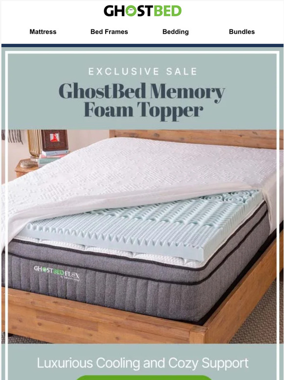 GhostBed: The internet's #1 cooling topper is 50% off! | Milled
