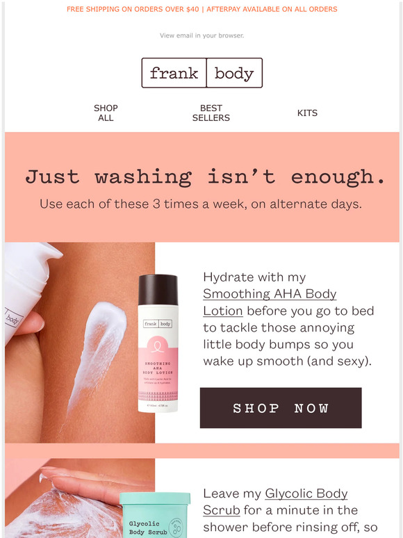 Frank Body: 🤝 The only body acne routine you need. | Milled